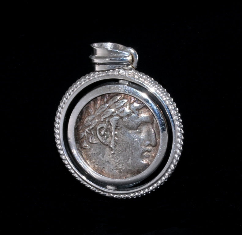 Ancient Shekel of Tyre Coin Set in 14K Gold Pendant – Shop Jerusalem